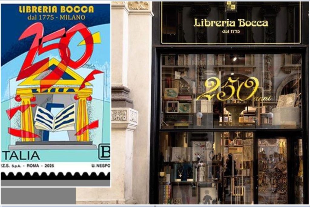 Galleria, libreria Bocca celebra 250 anni con un francobollo ...